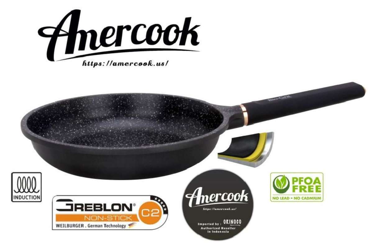 Jual Amercook Fry Pan Brit-Grit Series Pfoa Free Greblon Non-Stick ...