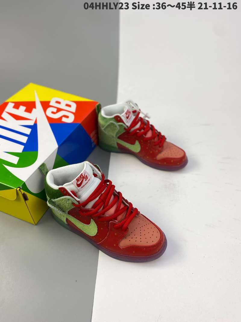 Jual Nike SB Dunk High strawberry cough cough shoes produced by ...