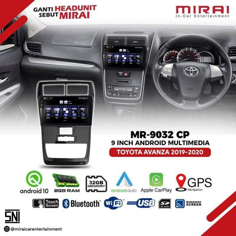 Jual Head Unit Android 9 Inch Toyota Avanza 2019-2020 Mirai Mr-9032Cp ...