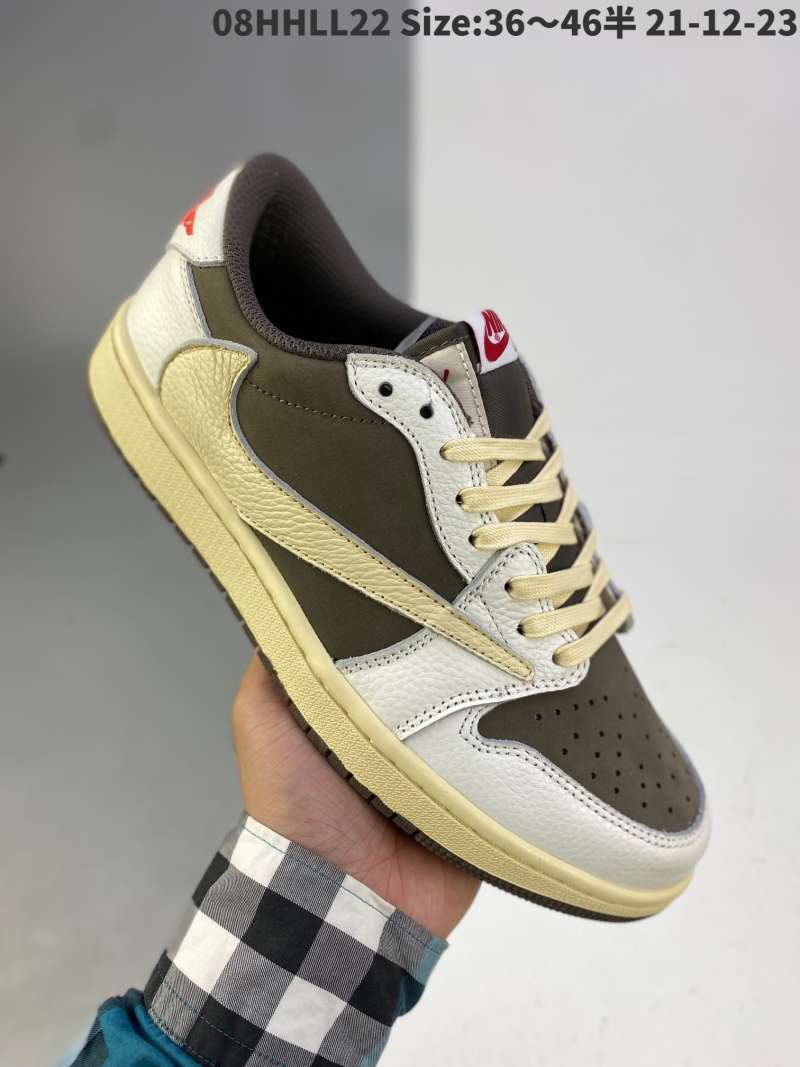 Jual 2 Travis Scott X Fragment X Nike Air Jordan 1 Low Low Top Black ...