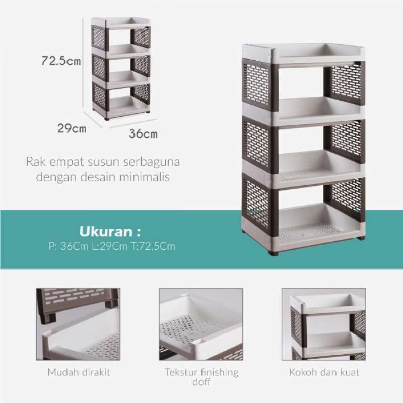 Jual Lp Rak Yoyo/rak 4 Tingkat/rak Plastik 4 Susun/rak Plastik ...