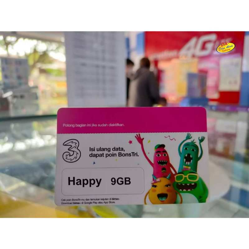 Jual Voucher Tri Happy 9GB/ 10 HARI di Seller Dian Abadi Cellular ...