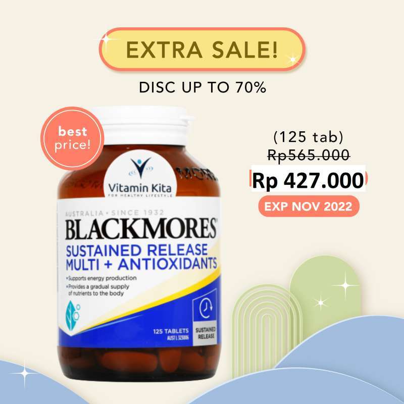 Jual Blackmores Sustained Release Multi Plus Antioxidants (125 Tab) | Menjaga Kesehatan Secara ...