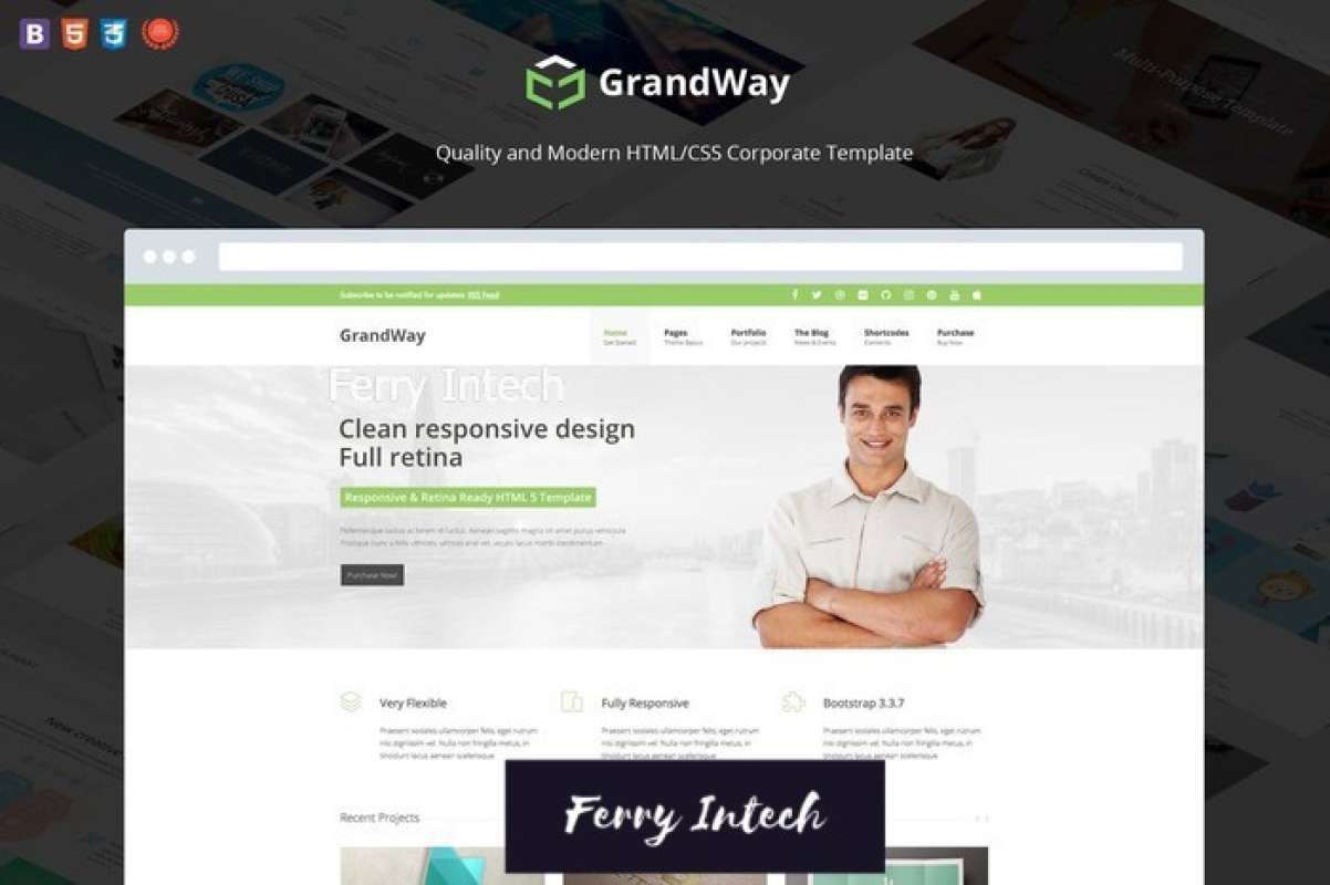 Promo TEMPLATE GRANDWAY FULLY RESPONSIVE HTML5/CSS3 TEMPLATE WEB Diskon 10% di Seller Ferry ...