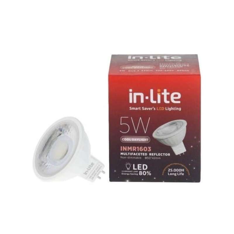 Jual INLITE LED SPOTLIGHT MR16 5 Watt / Lampu Sorot Halogen PUTIH di ...