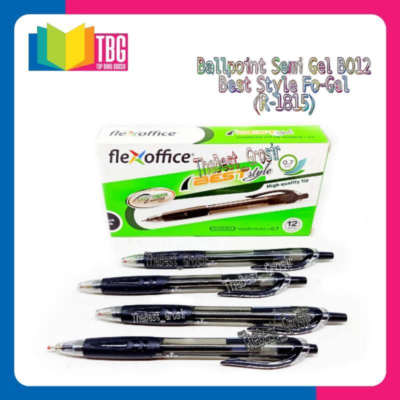 Jual 1pcs Ballpoint Semi Gel B012 Best Style Fo-gel/ Pulpen 0.7mm ...