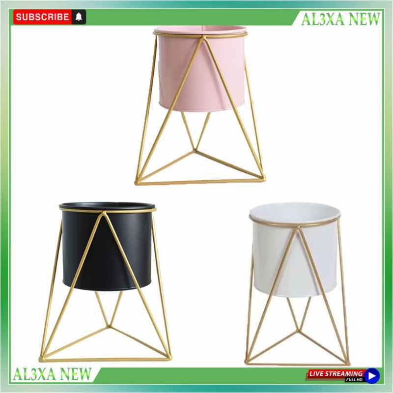 Promo Pot Bunga Tanaman Sukulen Bentuk Geometris Bahan Logam Besi Gaya ...