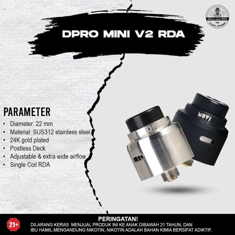 Jual RDA DPRO MINI V2 SINGLE COIL 22MM BY MOVI di Seller Cloud and Wick ...