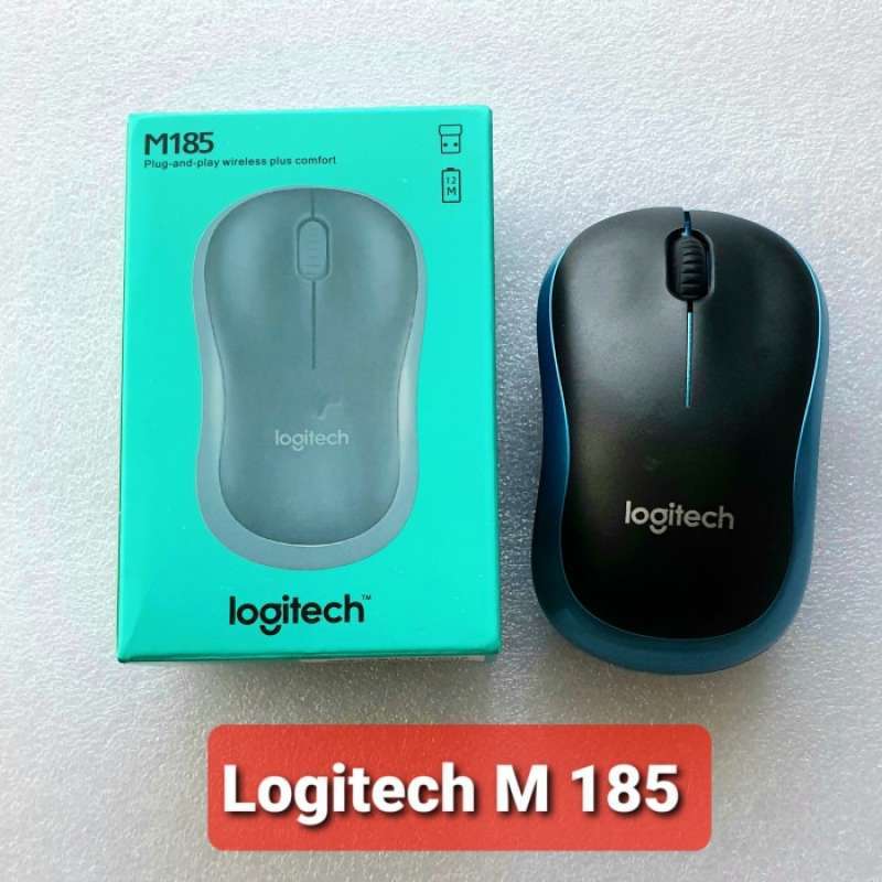 Jual Mouse Logitech M185 M 220 Silent / Logitech Pebble Mouse Wireless USB - M 185 Hitam di ...