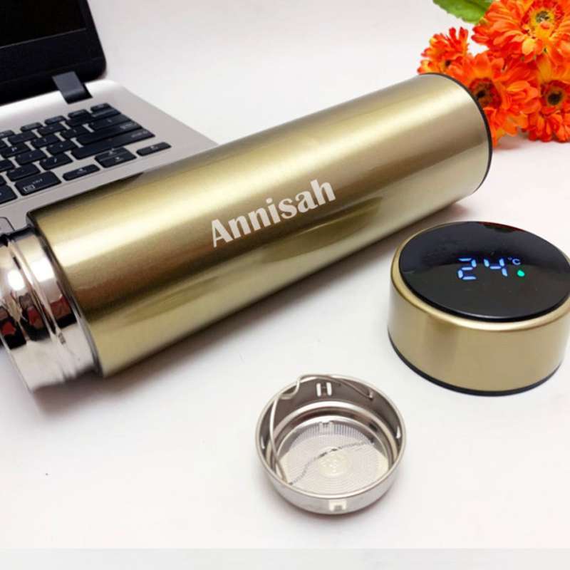 Promo Tumbler Stainless LED Temperatur Suhu Free Grafir Nama custom ...
