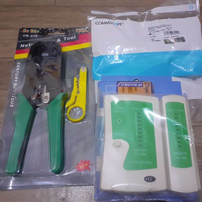 Promo Paket 3 in 1 Tang Crimping Tool Rj45 LAN Tester Konektor ...