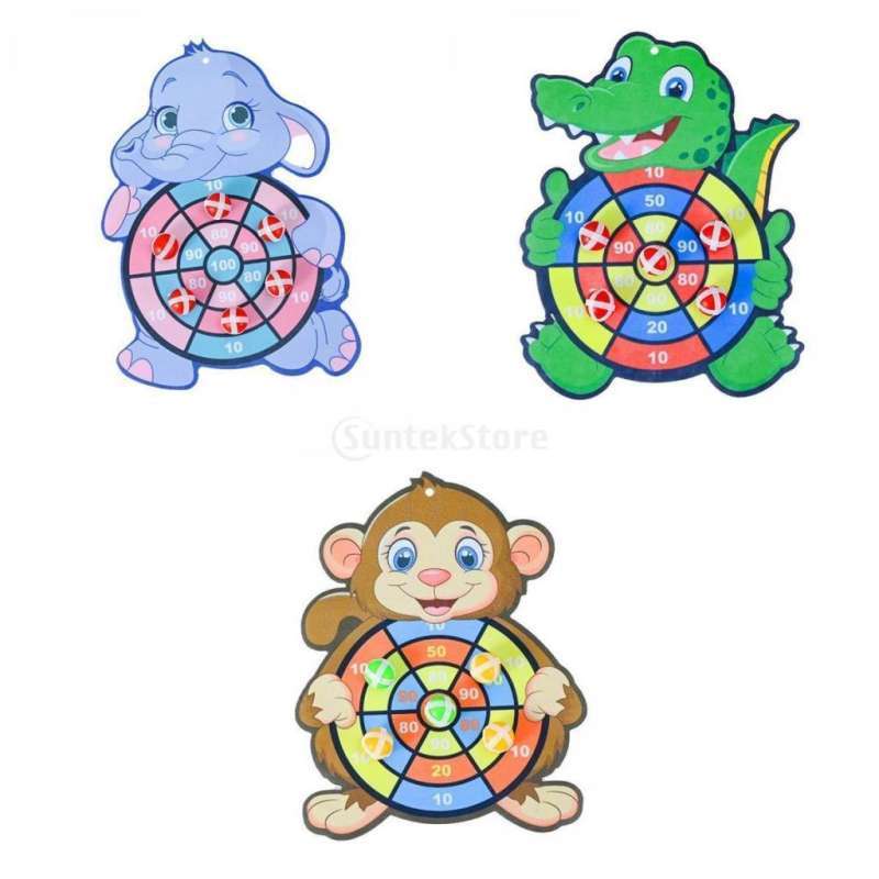 Promo 3x Toy Target Sticky Ball Dart Board 6 Balls Throw Party Class ...
