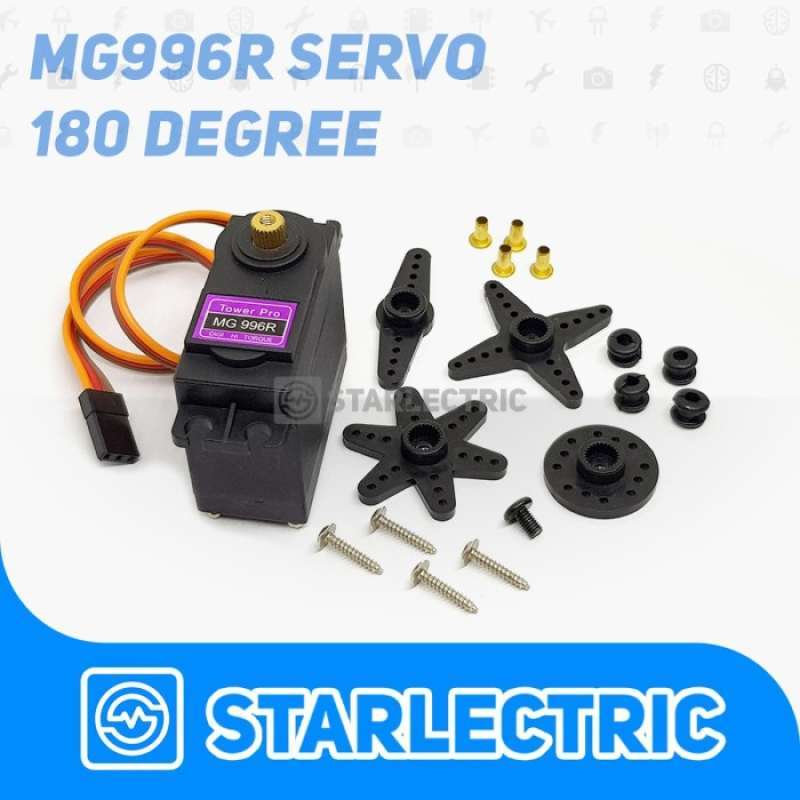 Jual MG996R TOWER PRO MOTOR SERVO METAL GEAR HIGH TORQUE TOWERPRO 180 ...