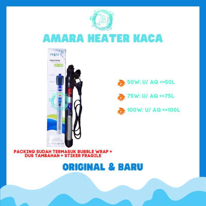 Promo [FREE BUBBLE+DUS+STIKER FRAGILE] Amara Heater Kaca 50 75 100 Watt ...