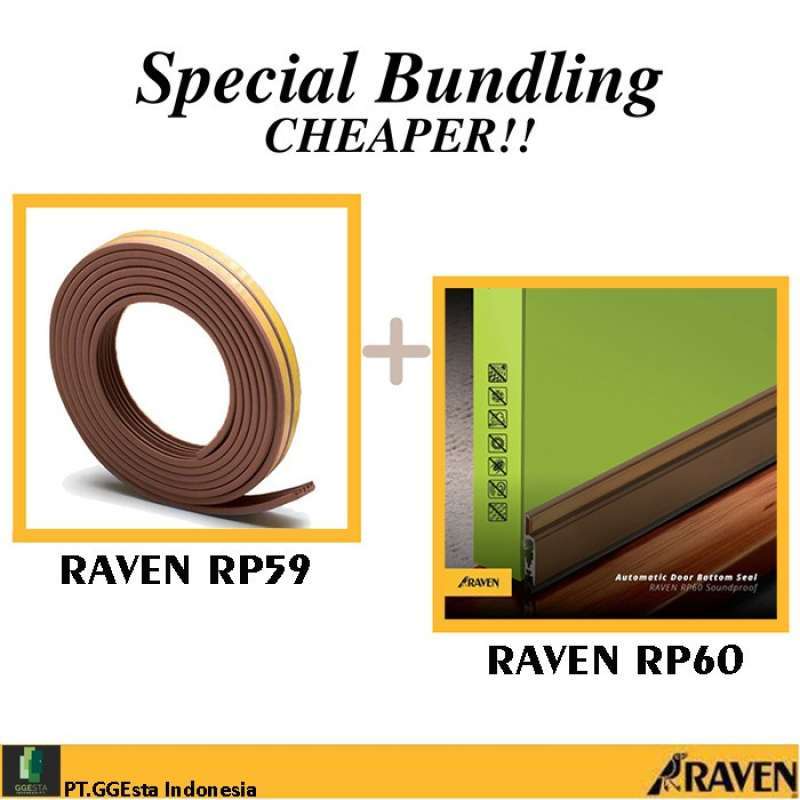 Promo BEST PROMO RAVEN DOOR SEAL RP60 BRONZE + RP59 BROWN PAKET PENUTUP ...