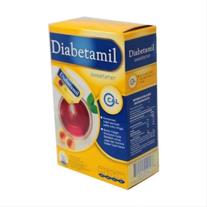 Jual Diabetamil Gula rendah kalori 50 sachet pemanis gula diabetes di ...