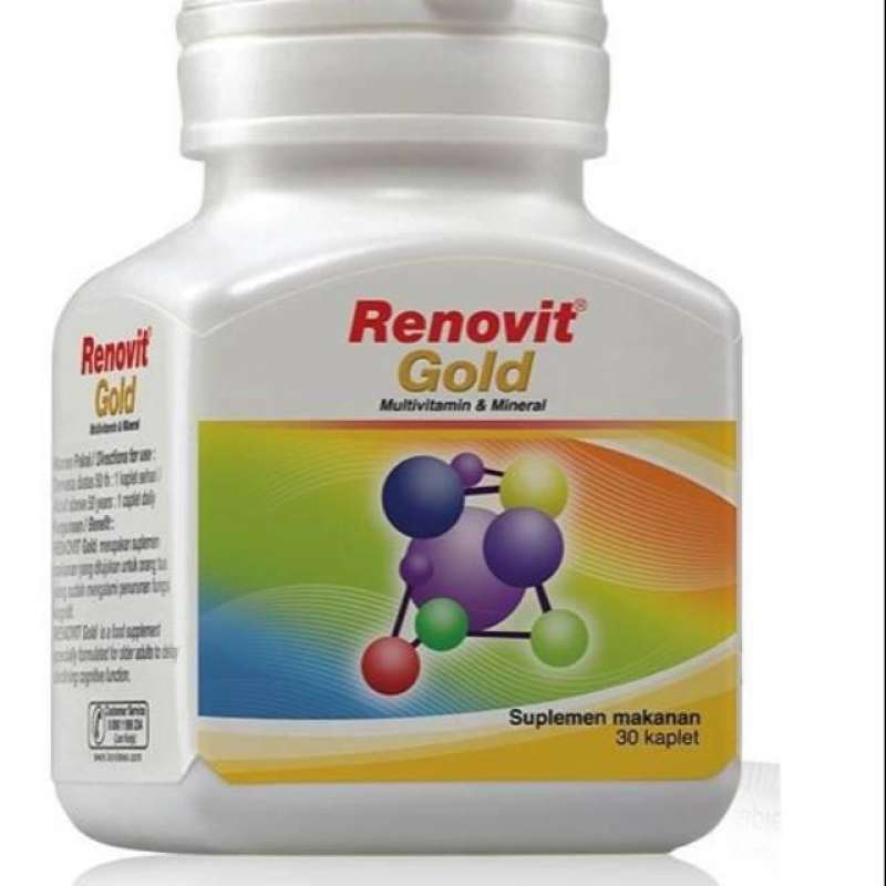 Jual Renovit Gold 30 Kaplet Vitamin Dan Mineral Terlengkap Dan Termurah ...