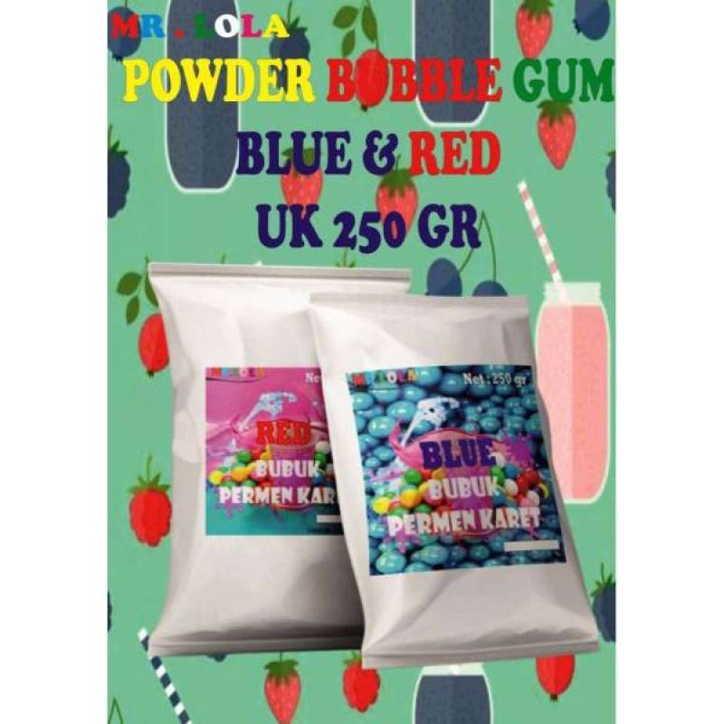 Jual Bubuk Miuman Es permen karet / Merah / BIRU / UK 250 Gr di Seller ...