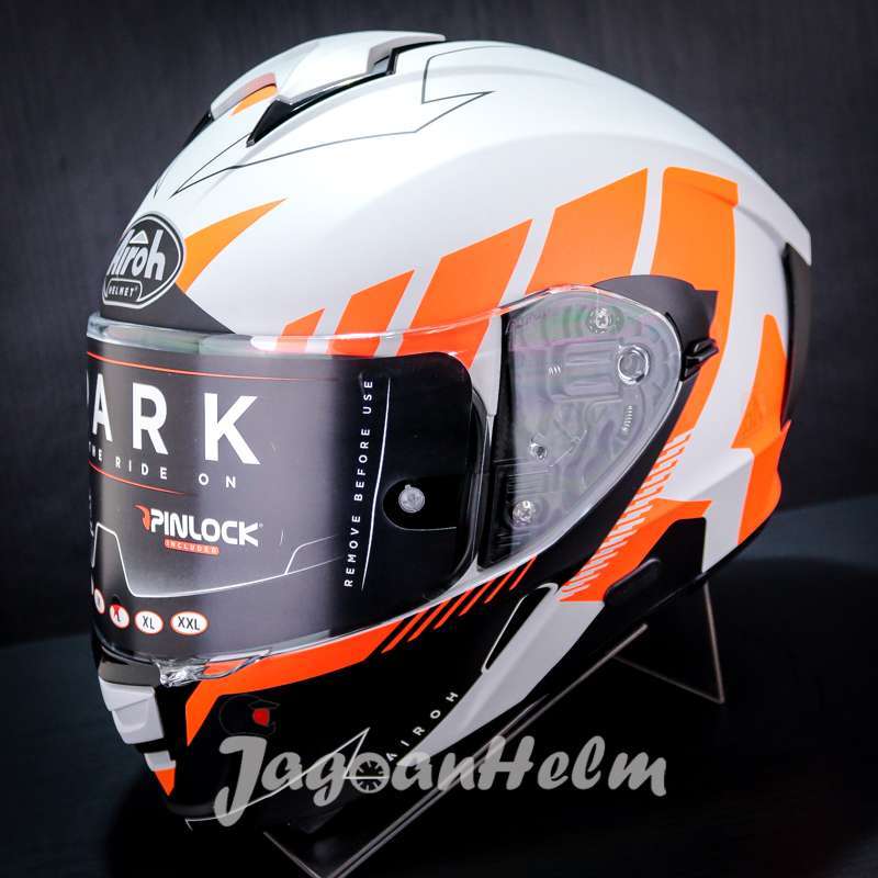 Jual Airoh Helm Spark Shogun | Orange Matt| Double Visor Di Seller ...