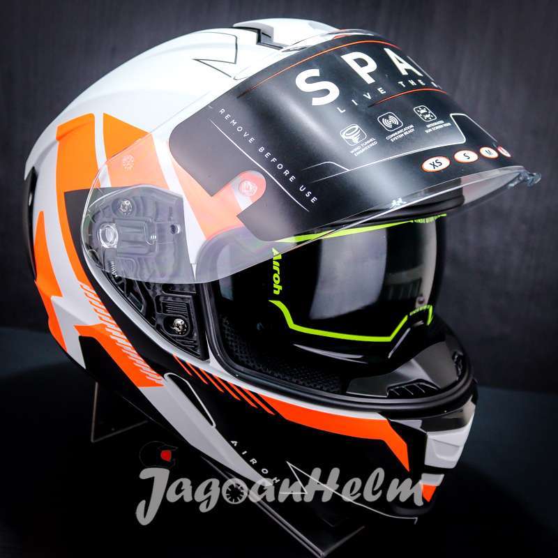 Jual Airoh Helm Spark Shogun | Orange Matt| Double Visor Di Seller ...