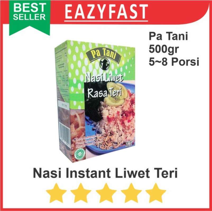 Promo Nasi Instan Instant Makanan Cepat Rasa Liwet Teri 500 gr 5 - 8 ...