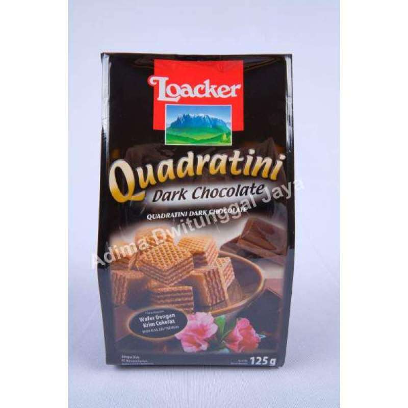 Jual Loacker Quadratini Dark Chocolate /Wafer Loacker Dark Chocolate ...