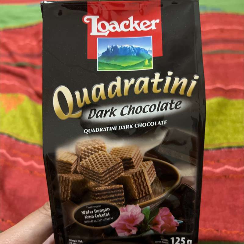 Jual Loacker Quadratini Dark Chocolate /Wafer Loacker Dark Chocolate ...