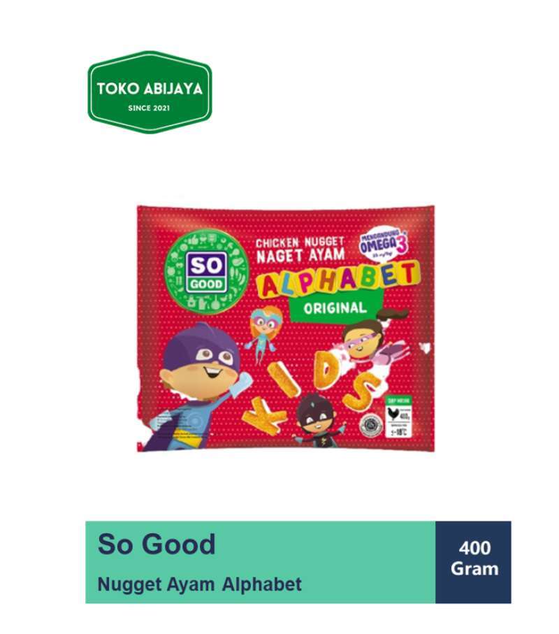 Jual So Good Alphabets Chicken Nugget berat 400 gram di Seller Toko ...