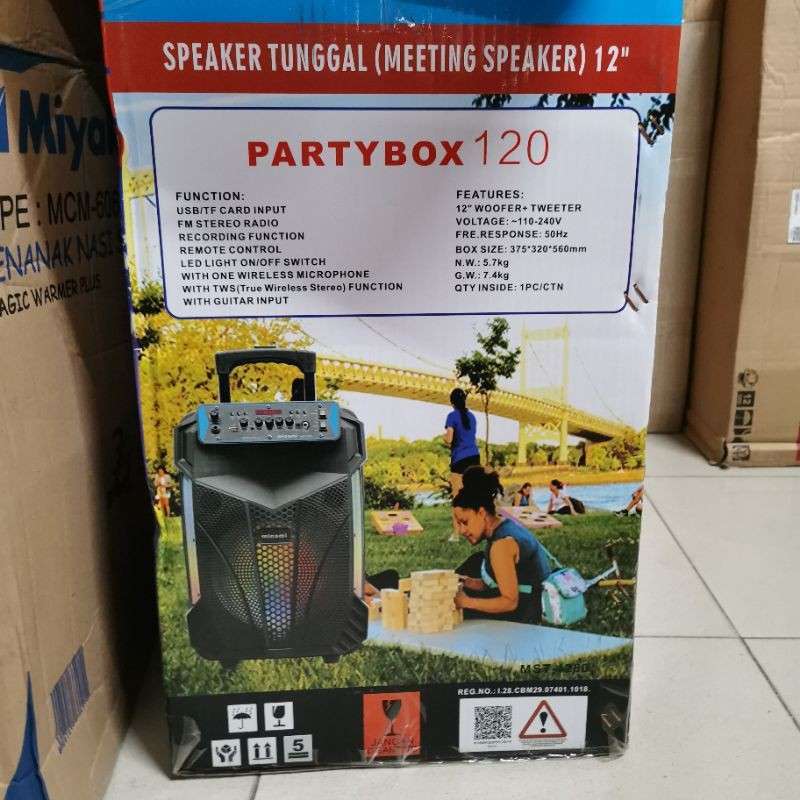 Jual Portable Speaker Meeting Minami Party Box 120 12 In Inch Woofer Fm ...