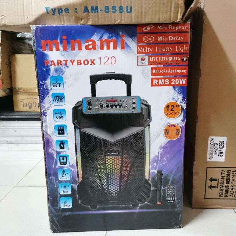 Jual Portable Speaker Meeting Minami Party Box 120 12 In Inch Woofer Fm ...