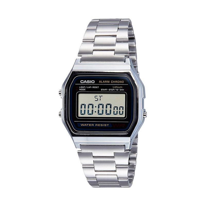 Jual CASIO Stainless Steel Mens Watch Jam Tangan Pria [A158WA-1DF] di Seller Dian Store - Kebon ...