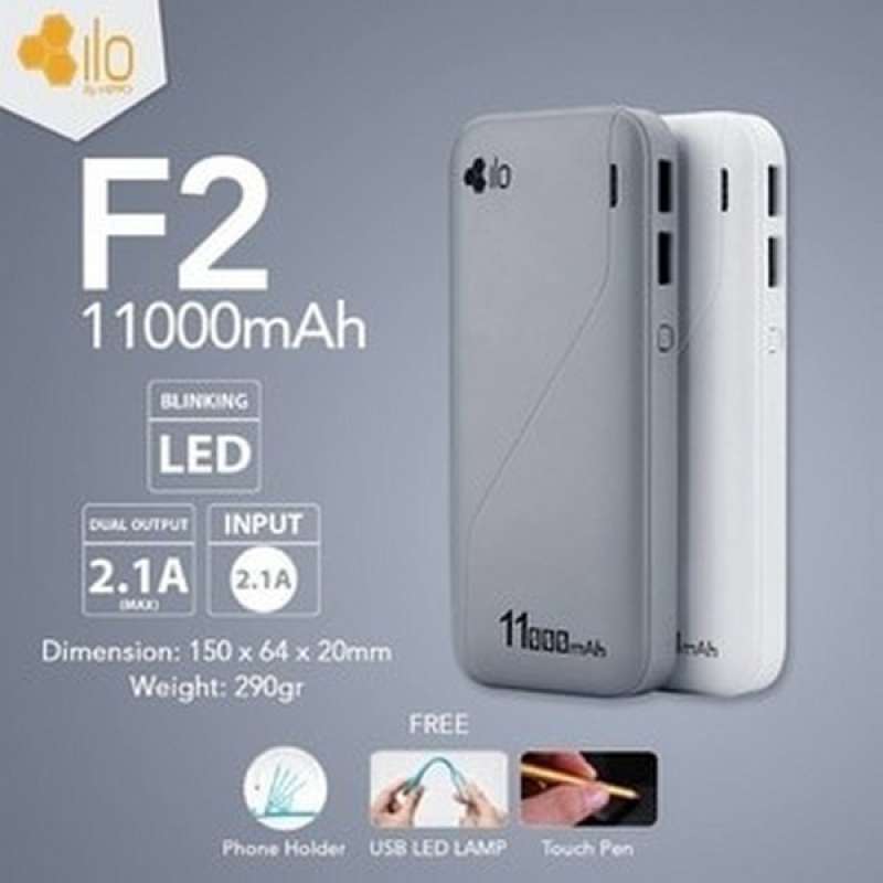 Jual Hippo Powerbank Ilo F2 11000 Mah - Power Bank Original Garansi ...