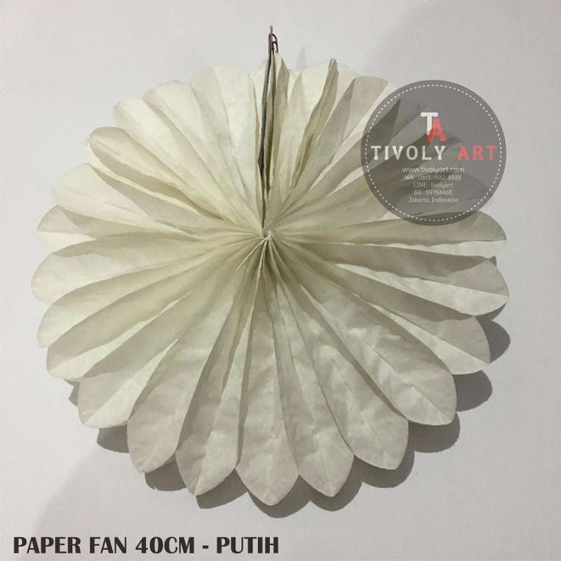 Jual Paper Fan 40 Cm - PUTIH di Seller Tivoly Art - Jelambar Baru, Kota ...