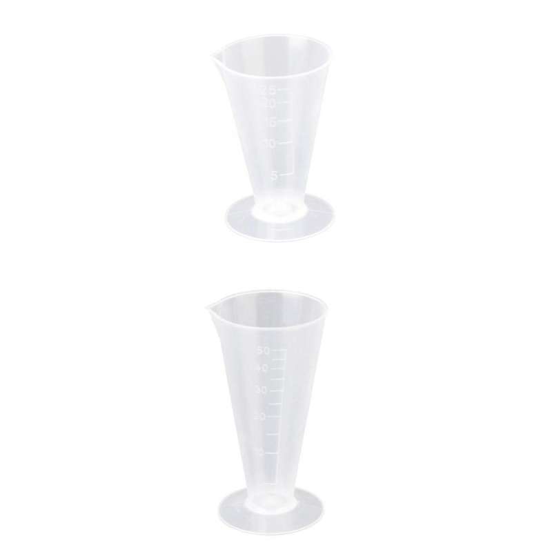 Jual 2x Kitchen Lab Clear Graduated Cylinder Measuring Cup Beaker Flask ...