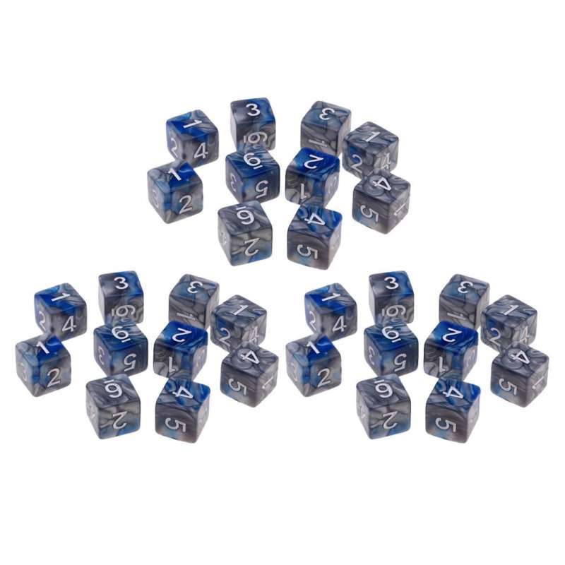 Jual 30Pcs D6 6-Sided Dice Game for DND RPG Board Game di Seller ...