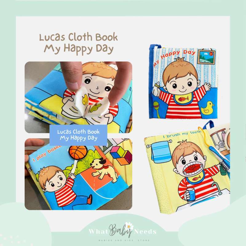 Jual Lucas Baby Cloth Book / Buku Kain Anak / Buku Edukasi Bayi Buku ...