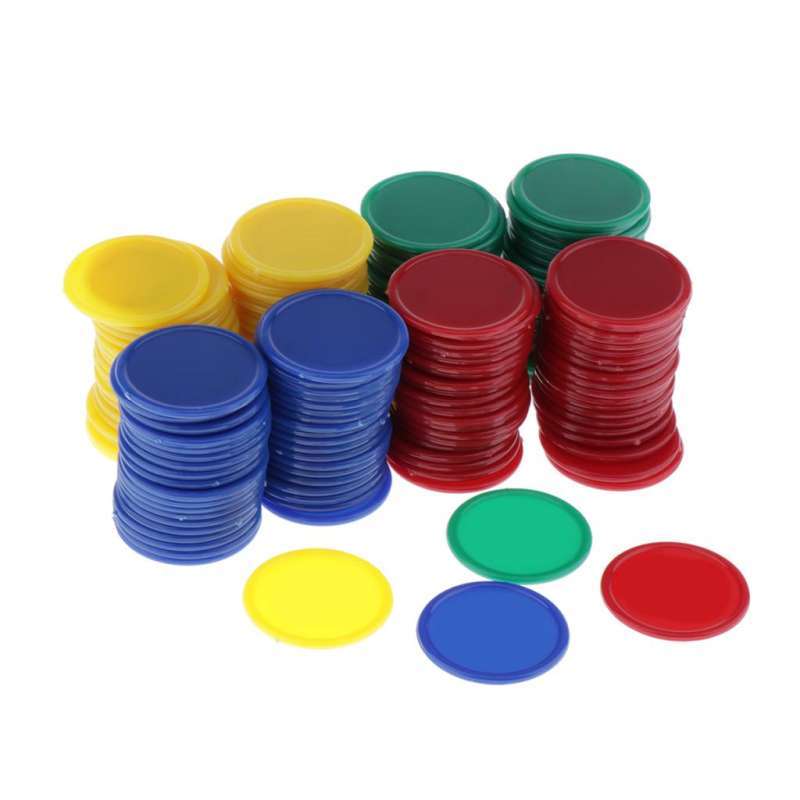 Jual Four-color Counters With Storage Box For Counting Tokens 160 Di ...