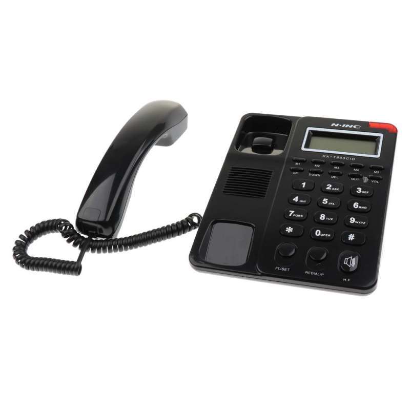 Jual Desktop Corded Standard Telephone, Wire Fixed Phone With Caller Id ...