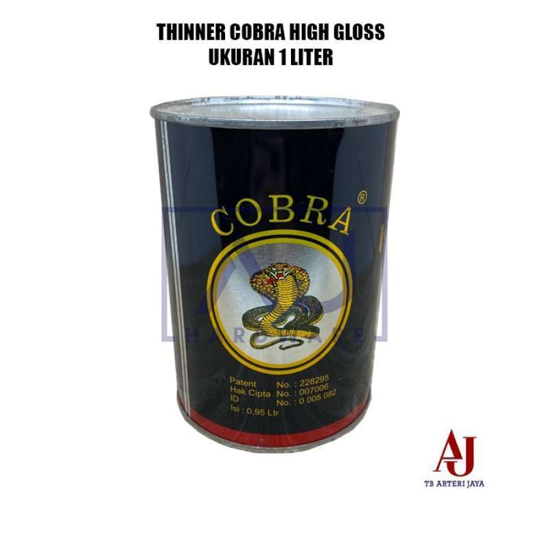 Jual THINNER COBRA HITAM HG 1 LITER (HIGH GLOSS) @ 1 KG PENGENCER CAT ...