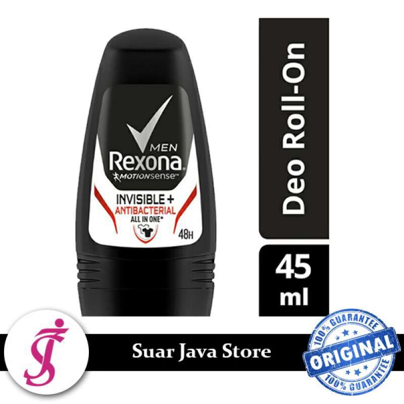 Jual Rexona Men Deodorant Roll On Invesible + Antibacterial 45 ml di Seller Suar_Java Store ...