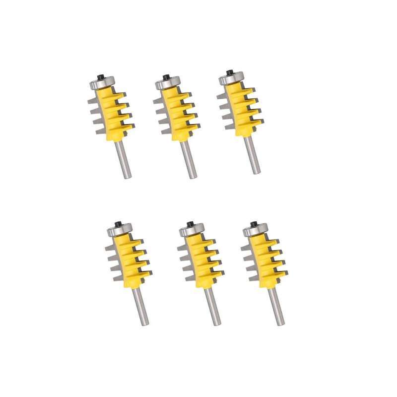 Jual 6Pcs 1/4 Shank Rail And Stile Finger Joint Glue Router Bit Cone ...