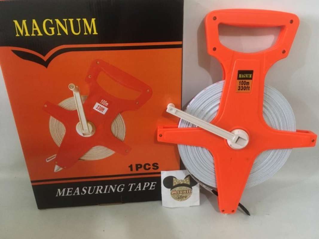 Jual Meteran Tancap 100m - Magnum 100 Meter Roll Gulungan Fiber Measure ...