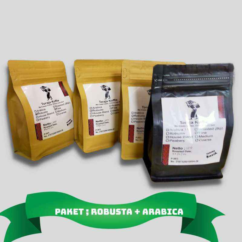 Jual Kopi Arabica Toraja Paket Kopi Robusta Toraja isi 4 Kopi Toraja di ...
