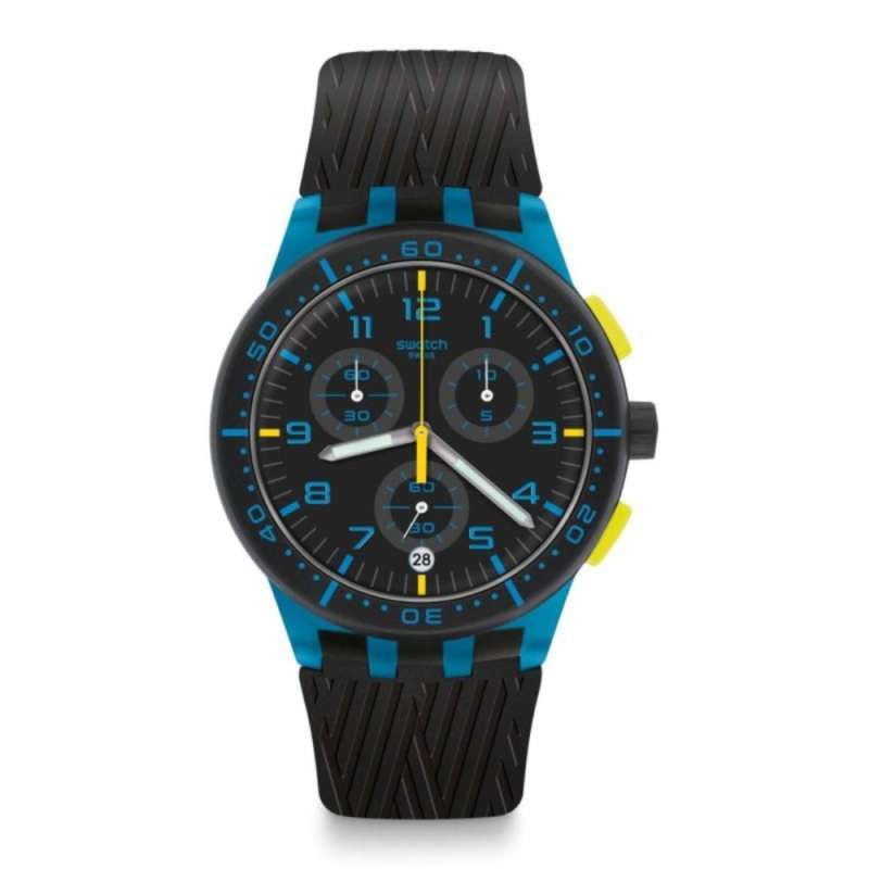 Promo Jam Tangan Pria SWATCH CHRONO SUSS402 BLUE TIRE Srap Karet ...