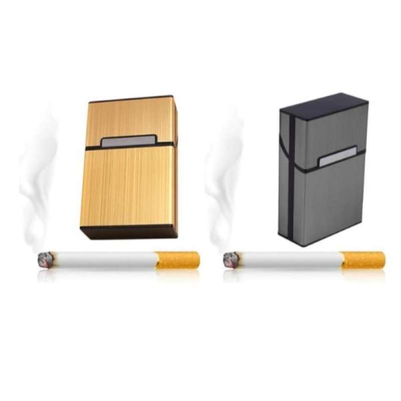 Jual Kotak Rokok Elegan Aluminium Cigarette Case - Kotak Bungkus Rokok ...