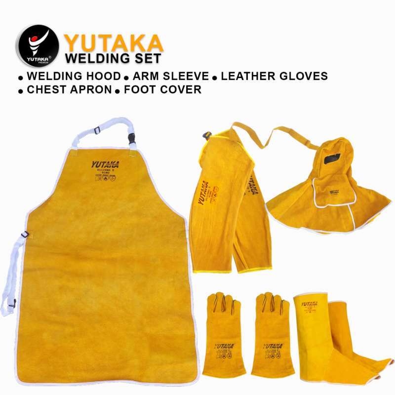 Promo Las Welding 1 Set Apron-kaki-lengan-kepala-sarung Tangan Warna ...