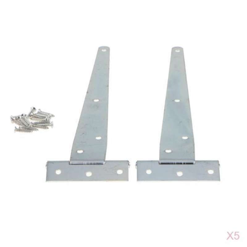 Jual 5 Pair Tee Hinges, Gate Hinge, Shed Door T Hinge, 250mm, 10inch ...