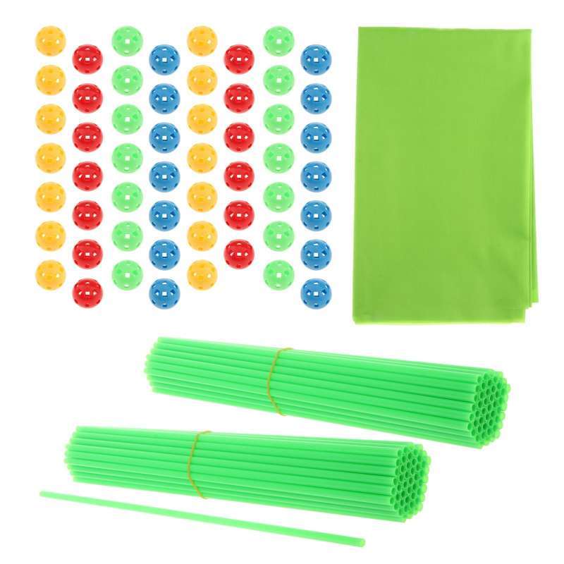 Jual DIY Construction Fort Building Kit Fun Builder Toy 100Stick 55Ball ...