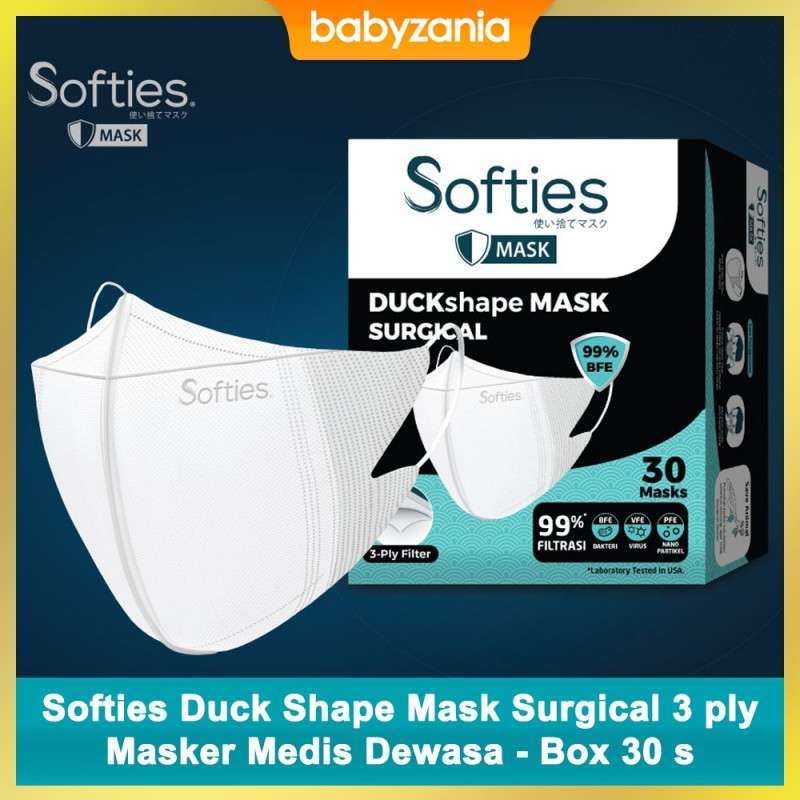 Jual Softies Duckshape Mask Surgical 3 ply Masker Duckbill - Box 30 s ...