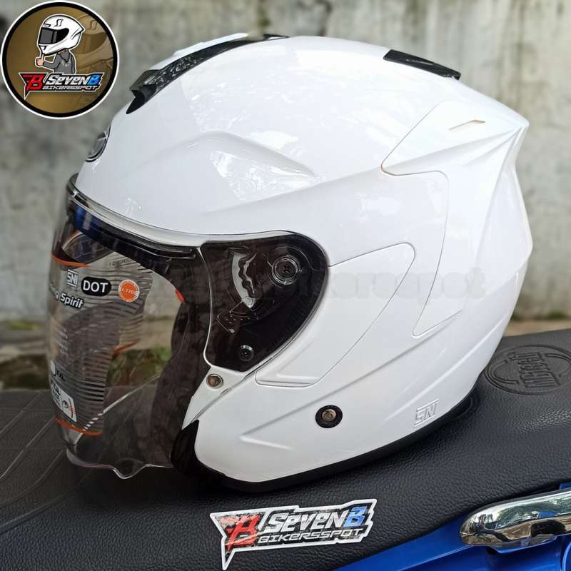 Jual HELM INK DYNAMIC WHITE HALF FACE INK DYNAMIC PUTIH GLOSSY SNI ...